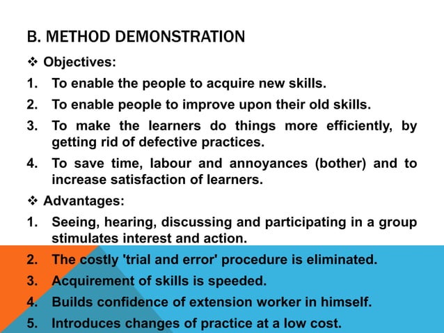 Extension Teaching Methods | PPTX | Education