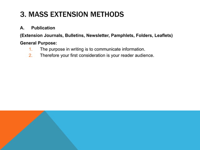 Extension Teaching Methods | PPTX | Education