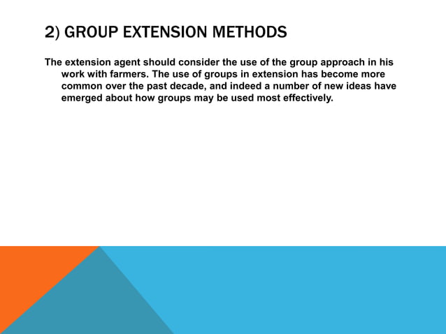Extension Teaching Methods | PPTX | Education