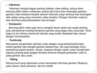 2.1 apa itu video editing &memahami camera angel | PPTX