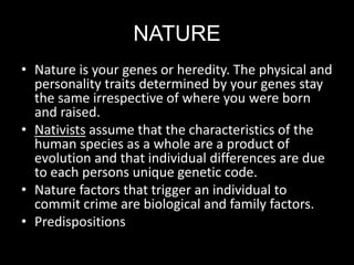 2.4 nature vs nurture - THOP | PPTX