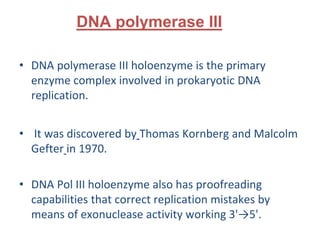 Enzyme involved in DNA replication | PPTX