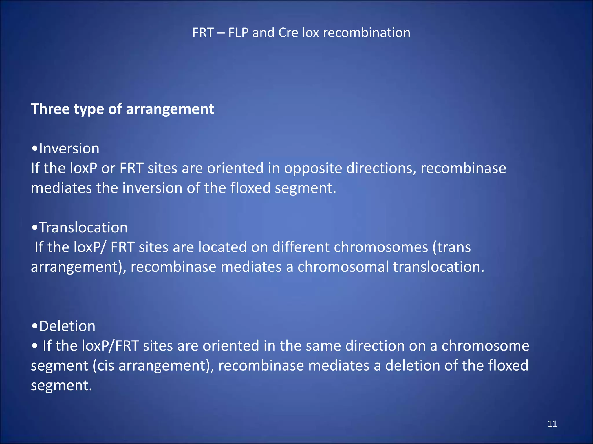 Recombinase cre lox and flp-frt | PPT