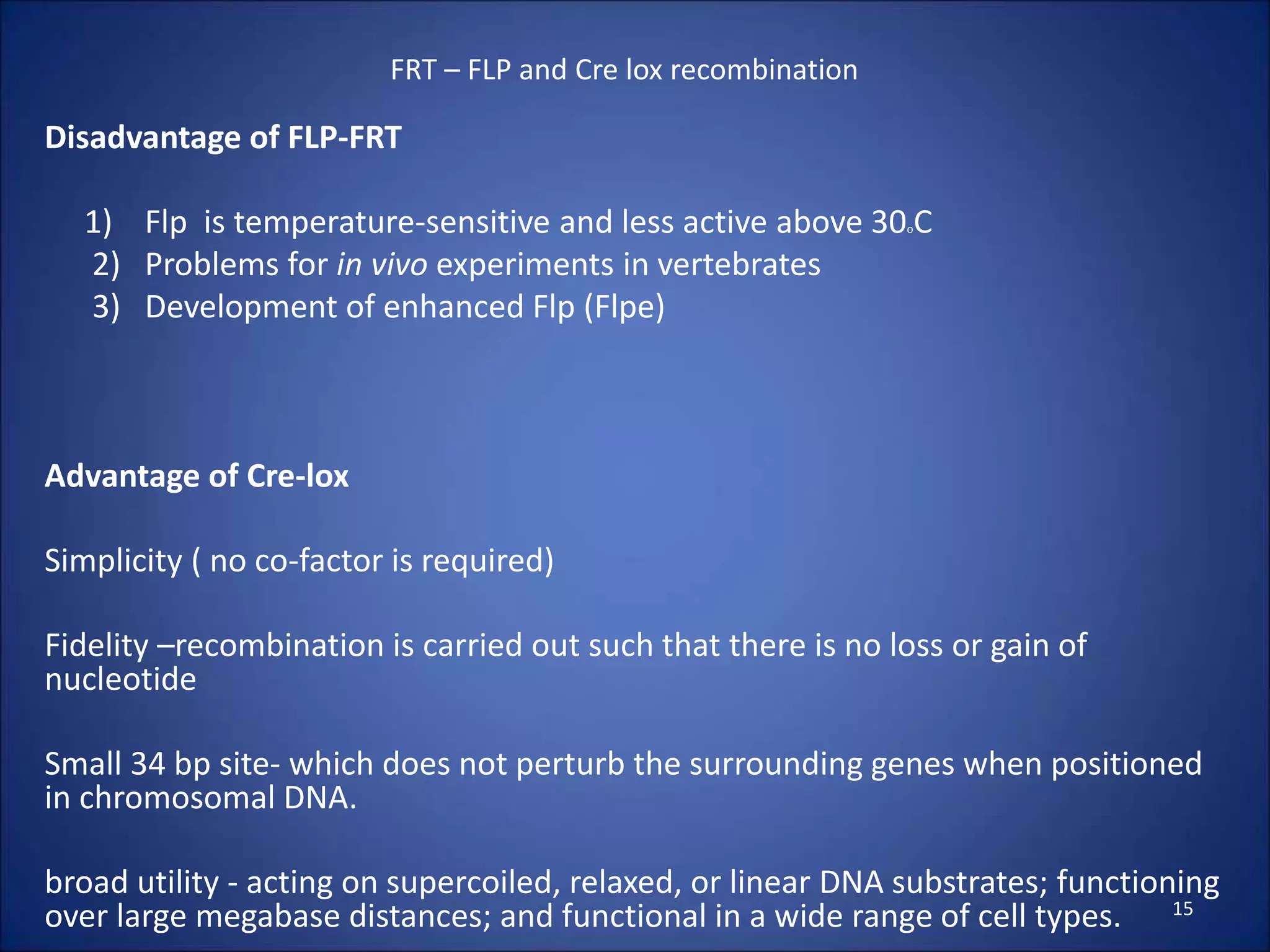 Recombinase cre lox and flp-frt | PPT