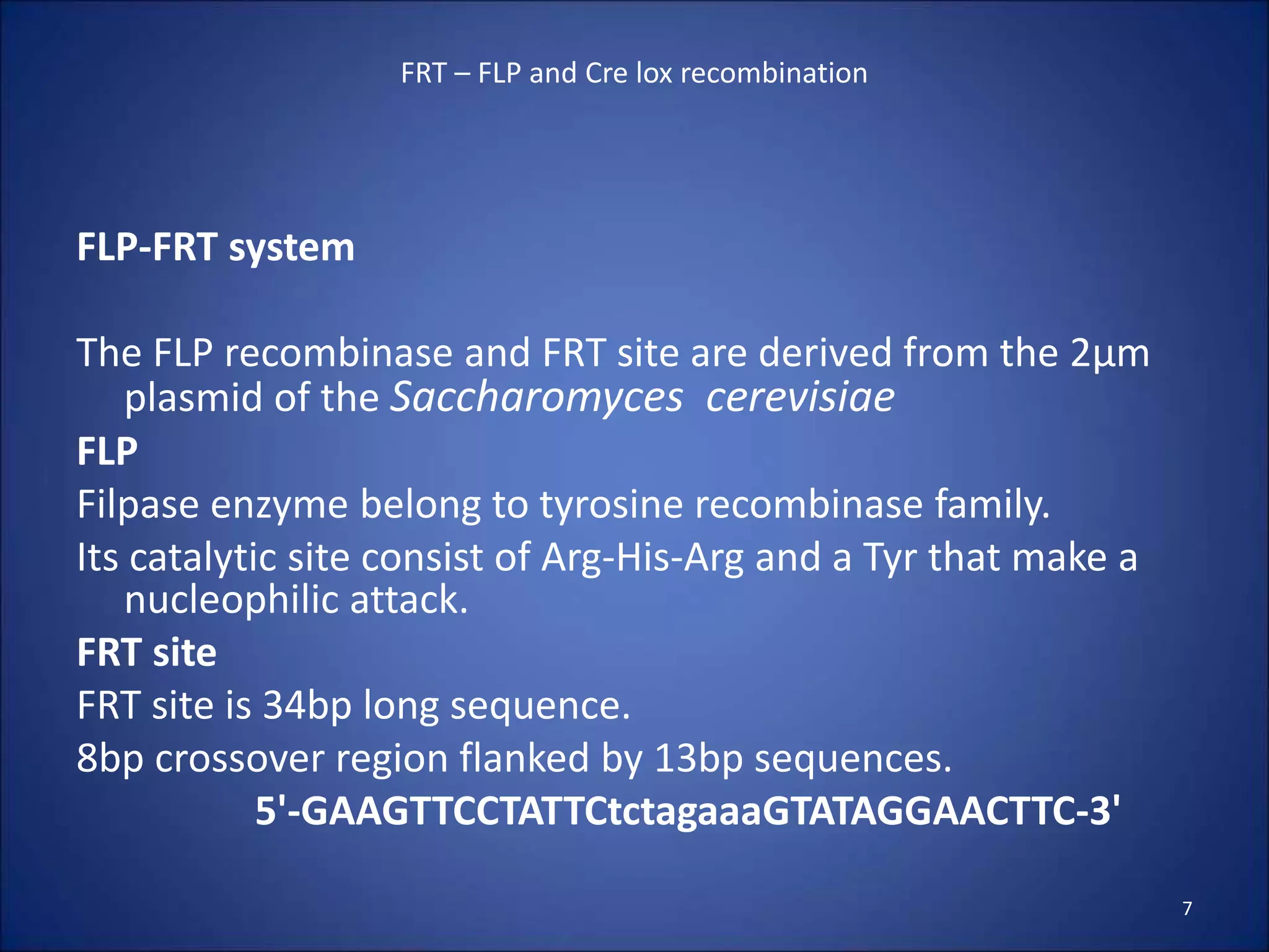 Recombinase Cre Lox And Flp Frt Ppt