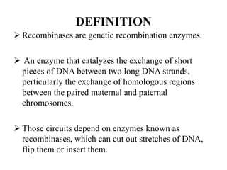 Types of recombinase | PPTX