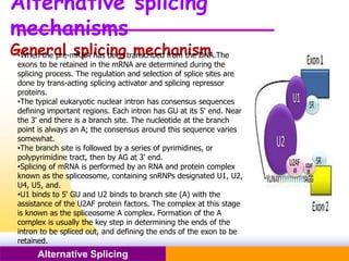 Alternative splicing by kk sahu | PPT