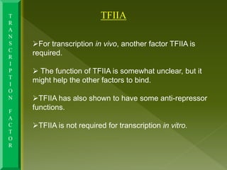RNA polymerase and transcription factor | PPTX