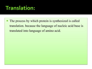 eukaryotic translation machinery by kk sahu | PPTX