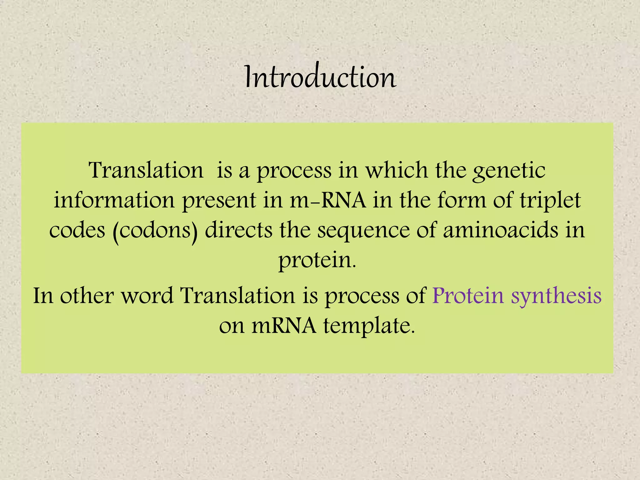 Prokaryotic translation machinery by kk | PPTX