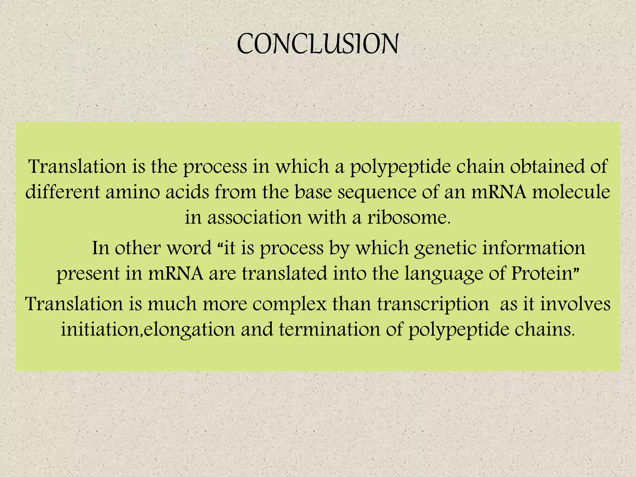Prokaryotic translation machinery by kk | PPTX