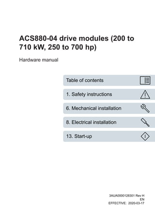 3.ACS880-04 Drive Modules (200 to 710 kW) Hardware | PDF