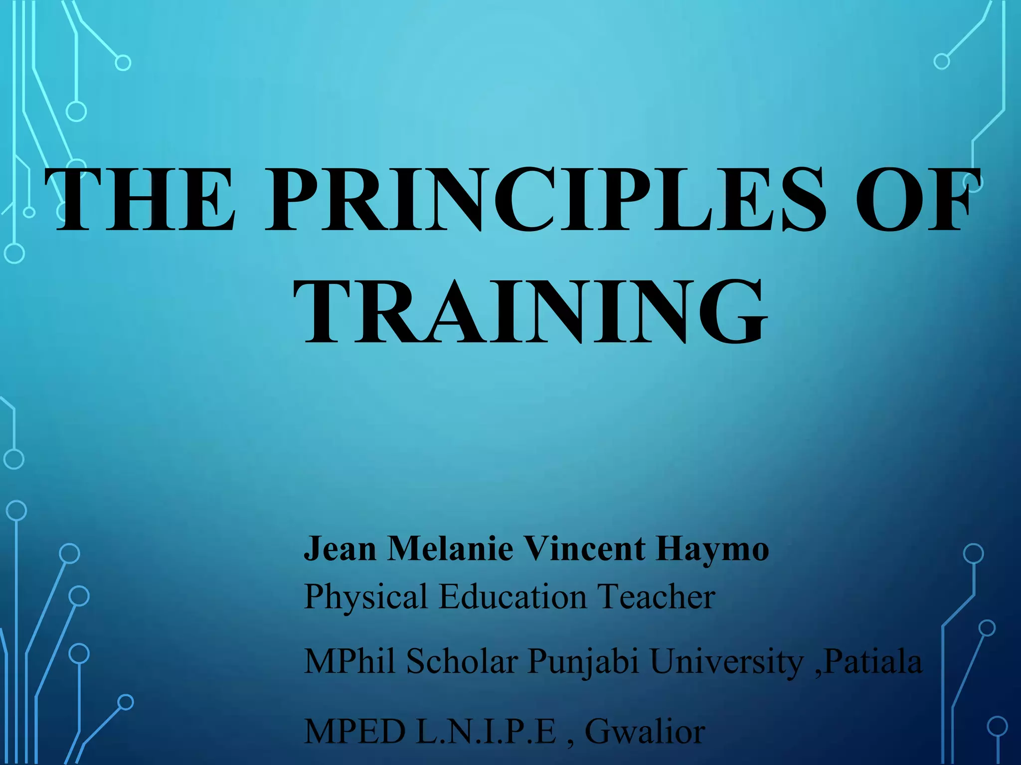 Principle of training | PPT
