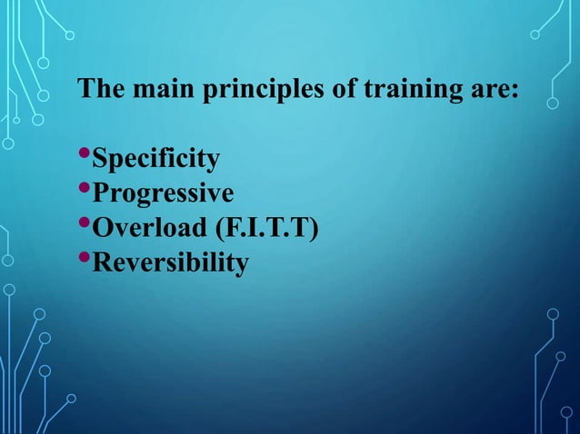 Principle of training | PPT