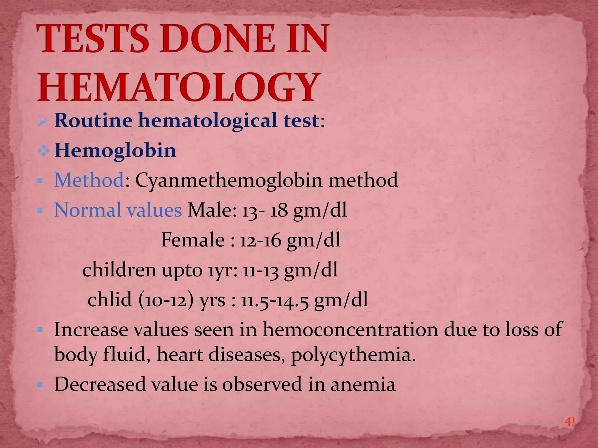 Clinical Hematology Laboratory | PPTX