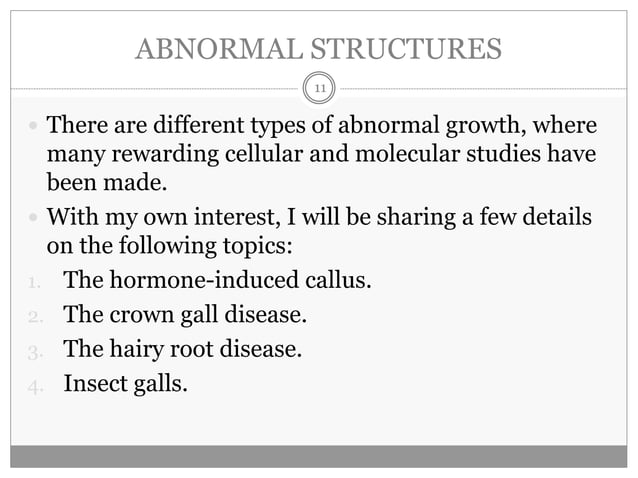 2.1 formation of abnormal structures in plants | PPT