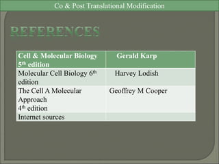co and post translation modification | PPT