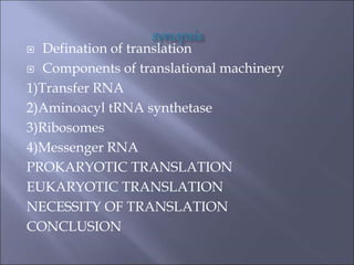 translation mechinary | PPT