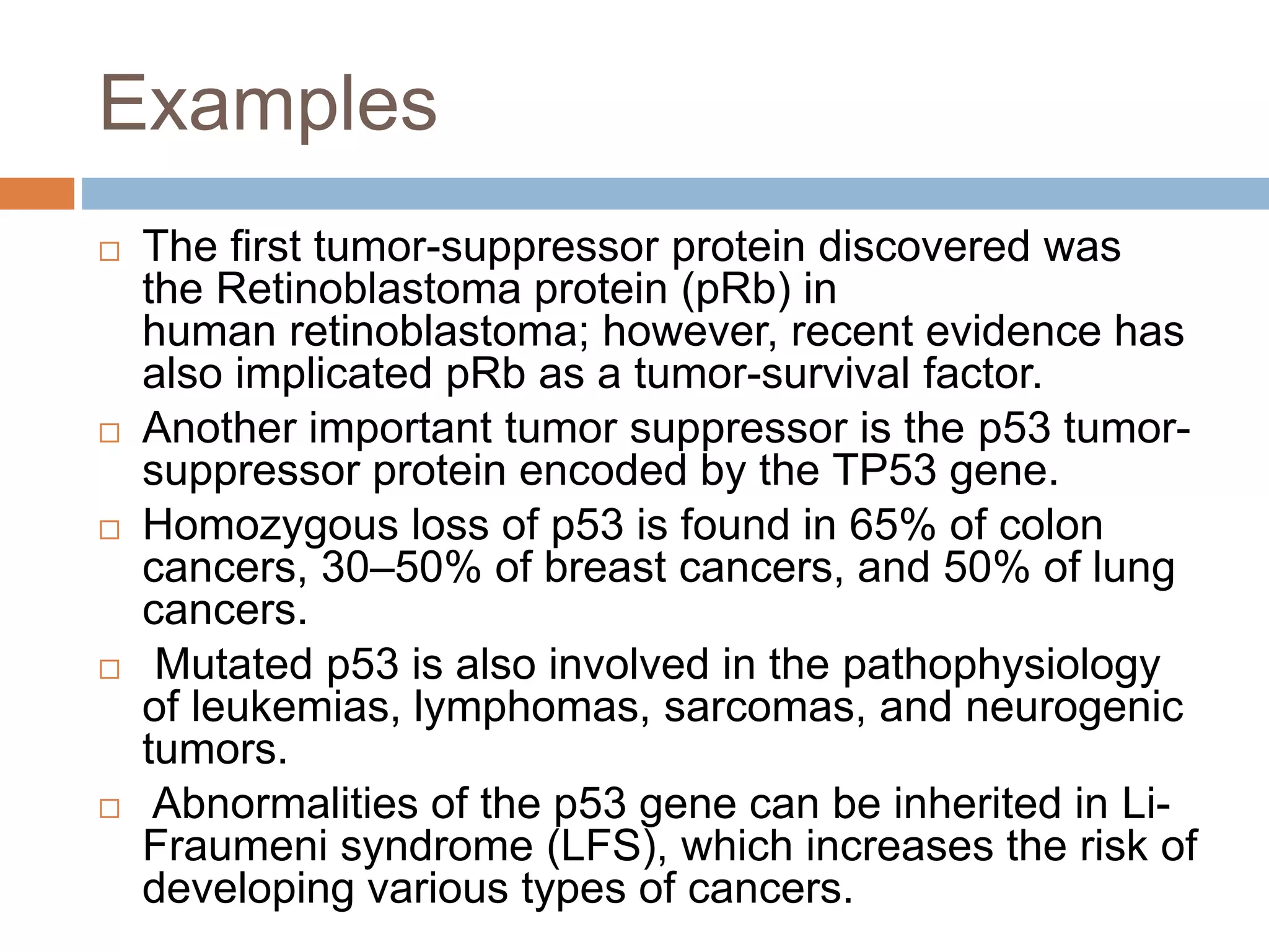 tumor suppresor genes | PPTX