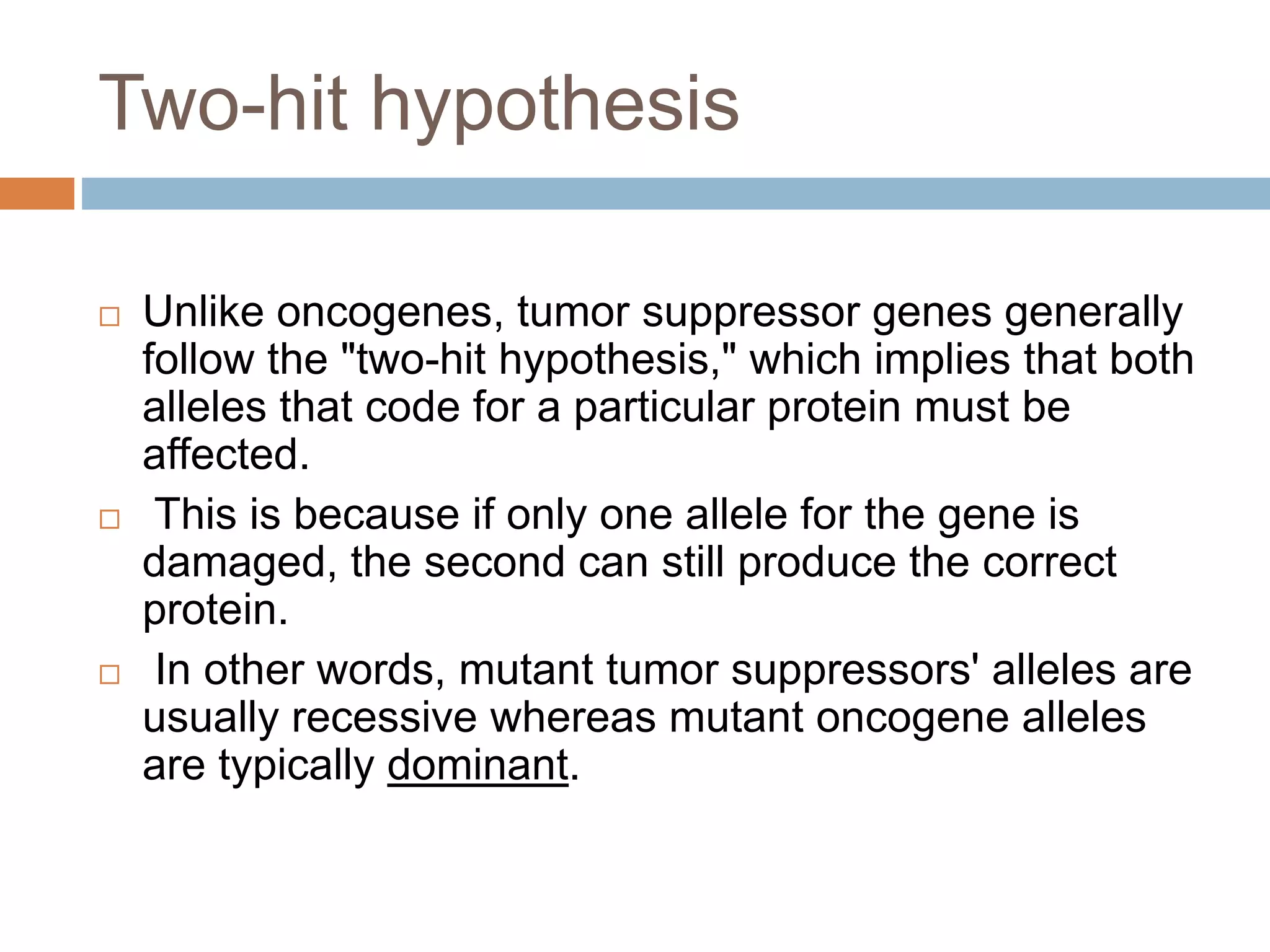tumor suppresor genes | PPTX