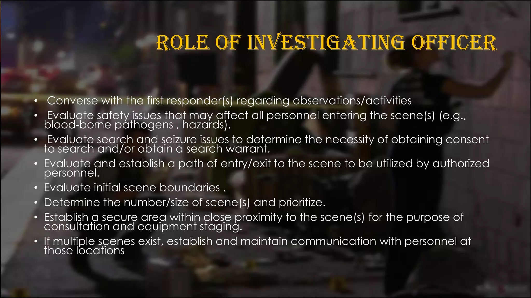 Crime scene management | PDF