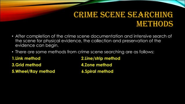 Crime scene management | PDF | First Aid | Injuries