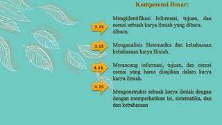Materi Bahasa Indonesia Kelas XI (Karya Ilmiah) | PPTX