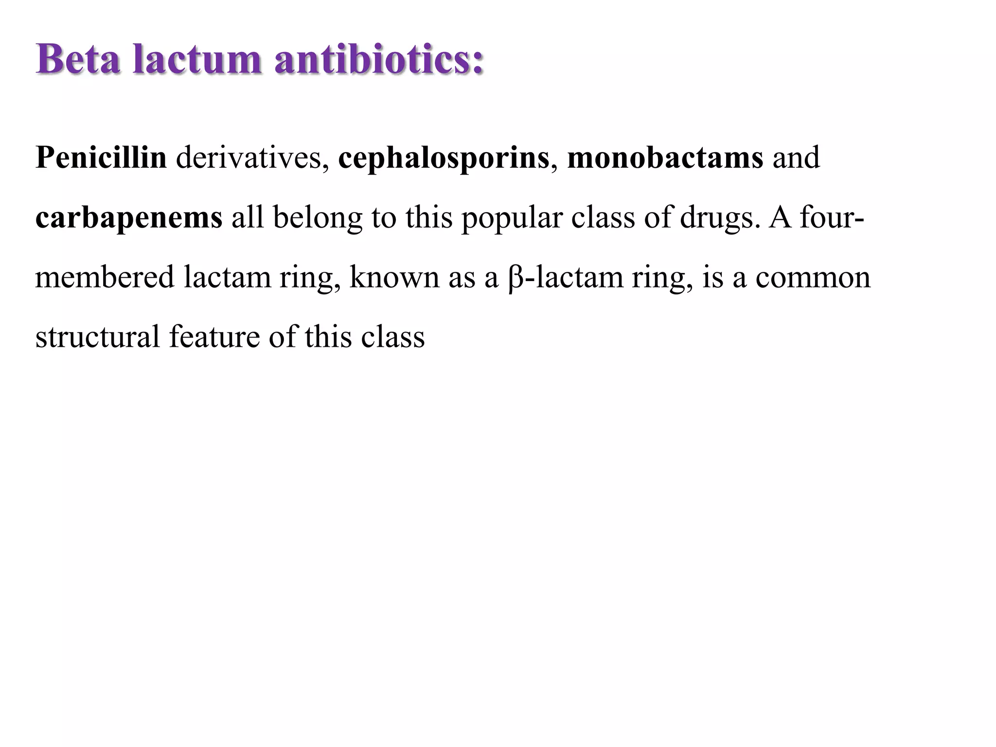 2. beta lactum antibiotics | PPTX