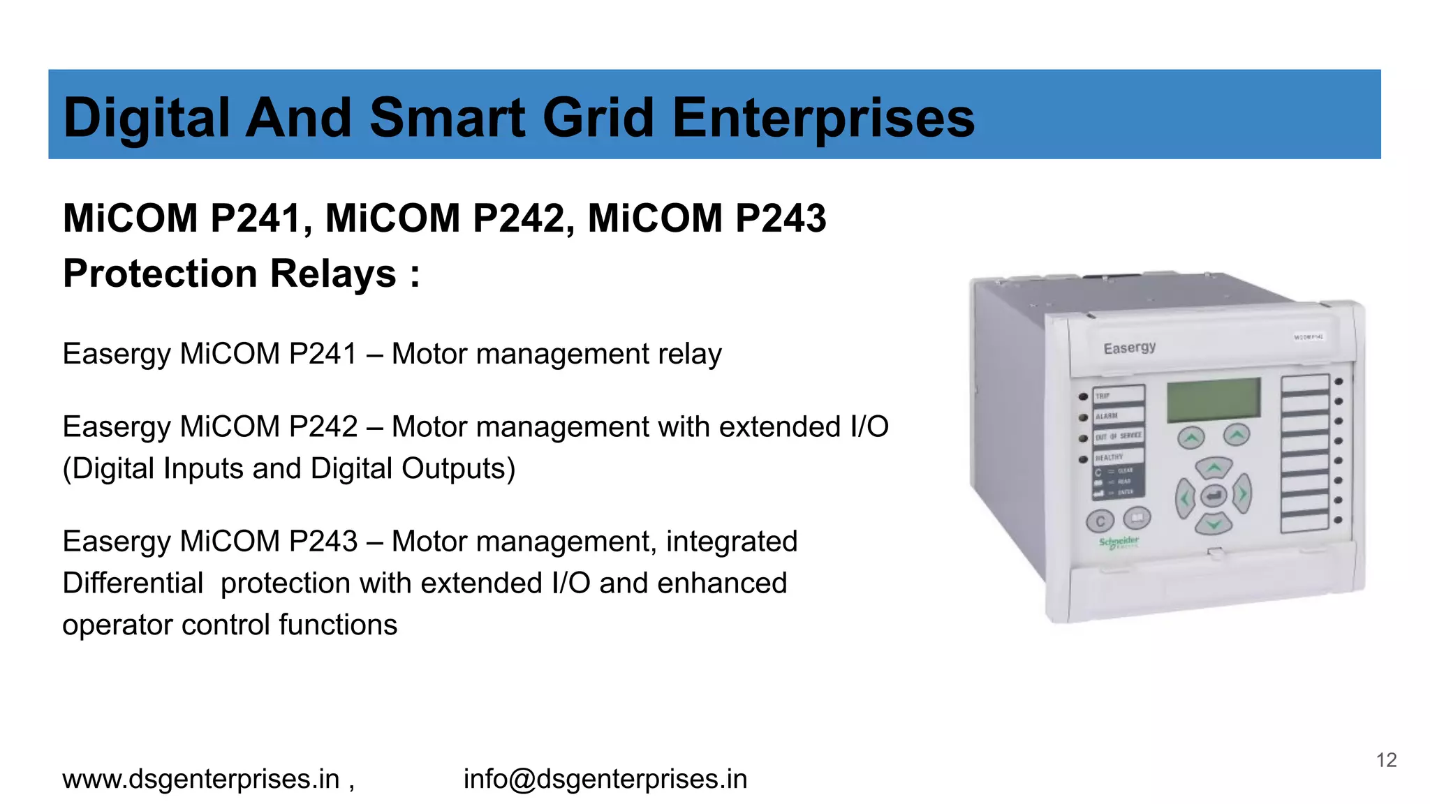 Schneider Micom Numerical Relay | PDF