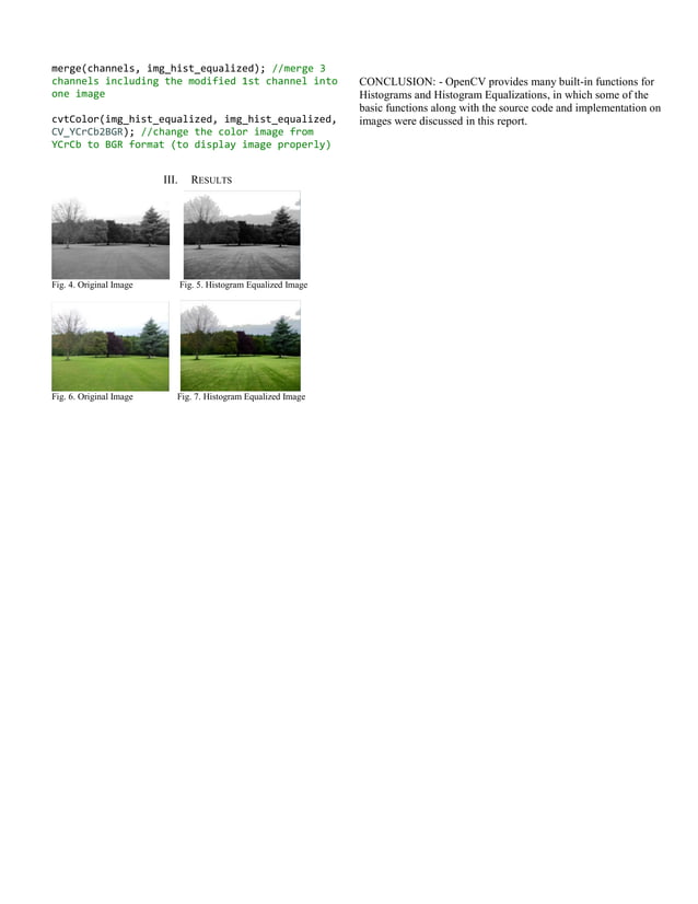 histogram equalization of grayscale and color image | PDF