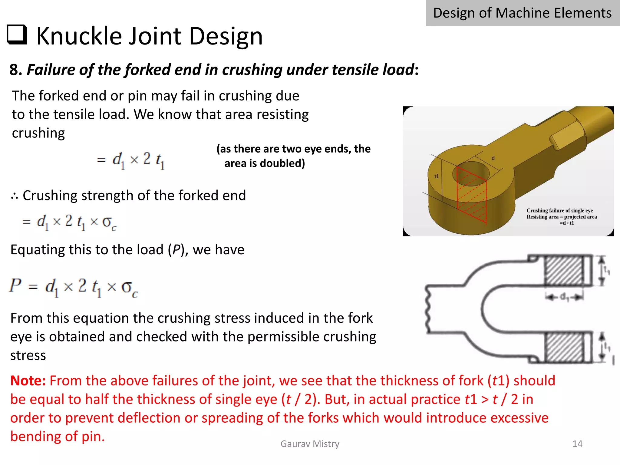design of knuckle joint may 2020 | PDF