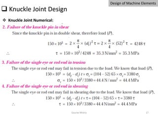 design of knuckle joint may 2020 | PDF