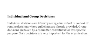 Types of decisions | PDF