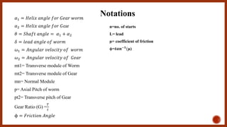 2.3 worm and worm wheel | PPTX