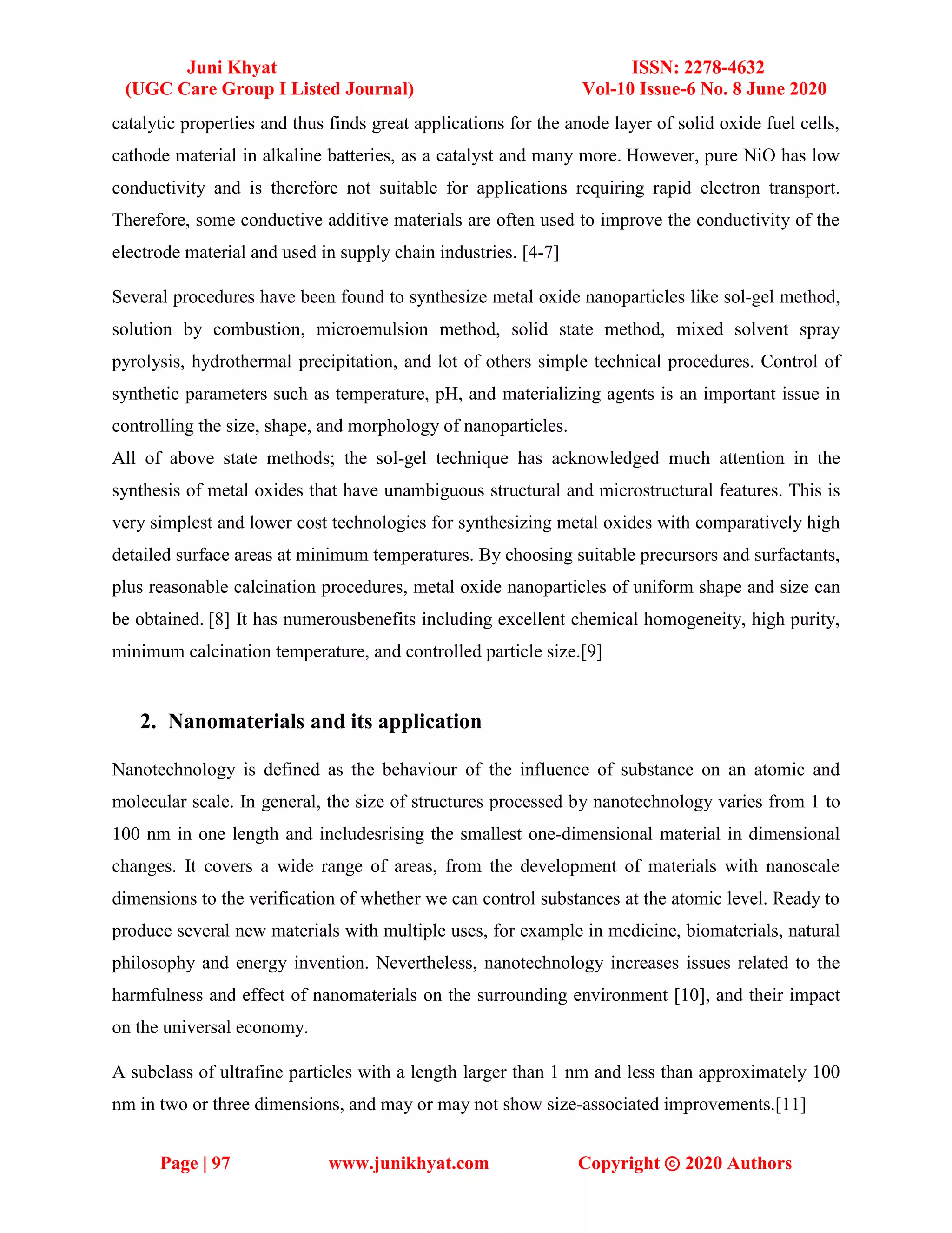 Synthesis MgO nanopowder using Sol-gel technique: A critical review | PDF