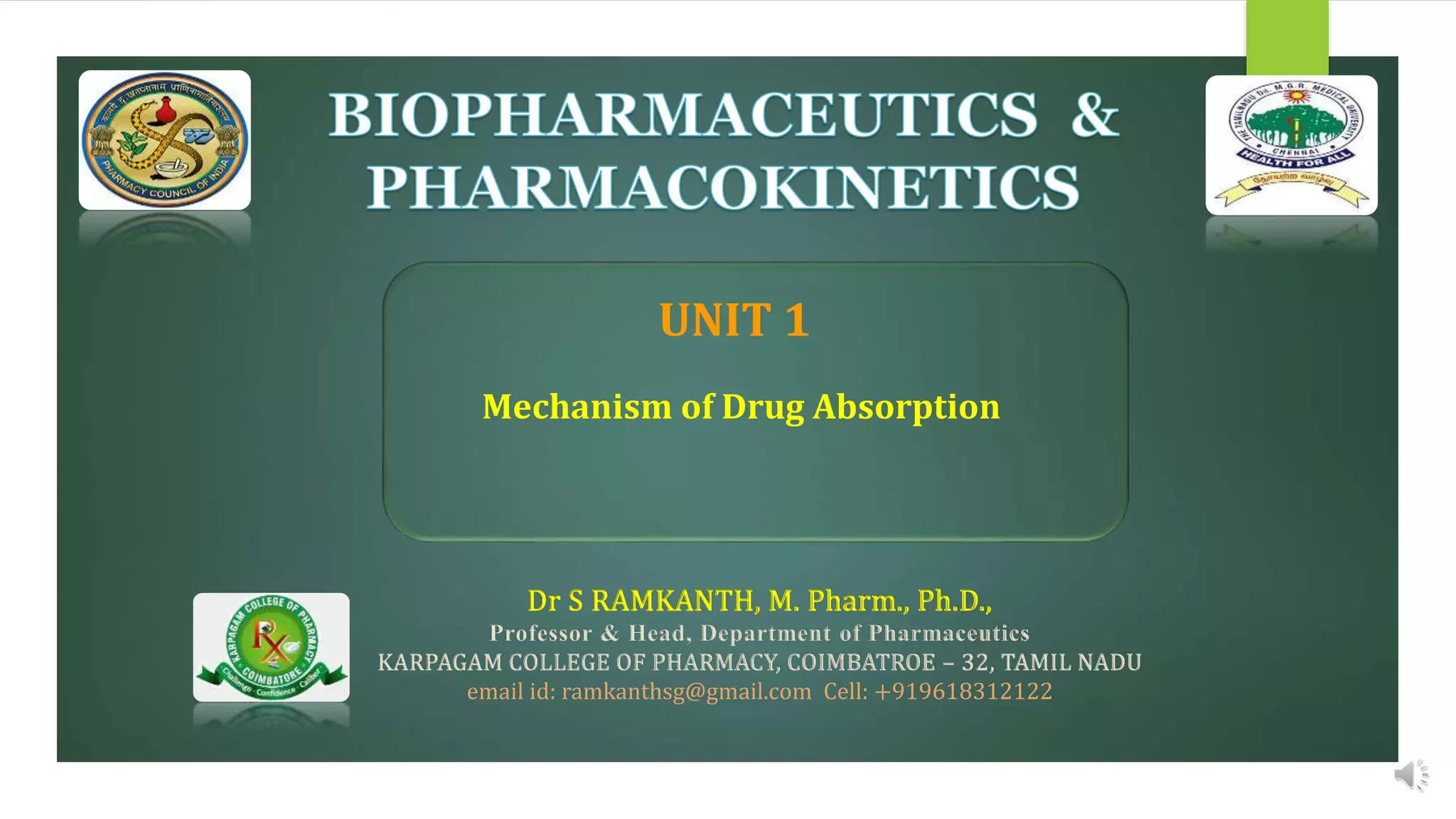 Mechanism of absorption | PPTX