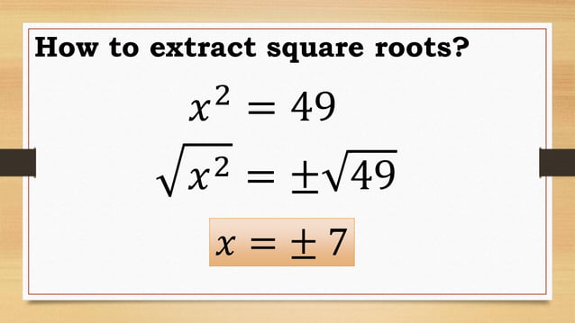 Solving Quadratic Equations by Extracting Square Roots | PDF
