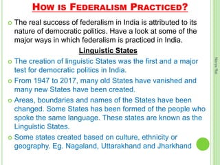 Grade 10th Social Science Civics - Chapter . 2. Federalism | PPTX