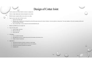 Design of cotter joint | PDF