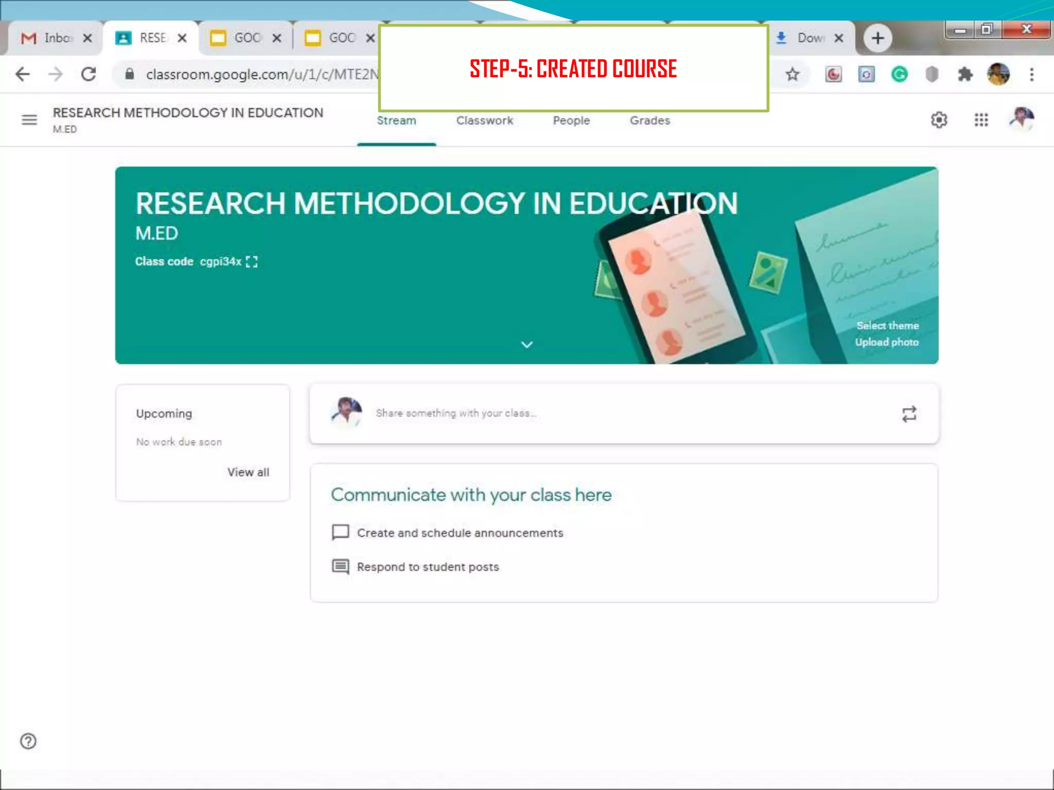 2.google classroom create course | PPT
