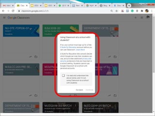 2.google classroom create course | PPT