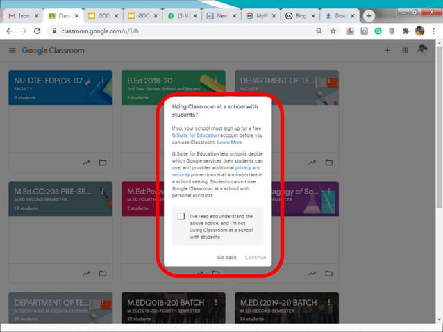 2.google classroom create course | PPT