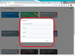2.google classroom create course | PPT