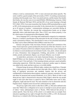 Attitude of Foreign Language Learners on Nonverbal Communication and Privacy in Communicative ...