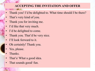 LANGUAGE FUNCTION: EXTENDING, ACCEPTING, AND DECLINING INVITATIONS AND ...