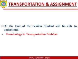 2.2 terminology of transportation problem | PPT