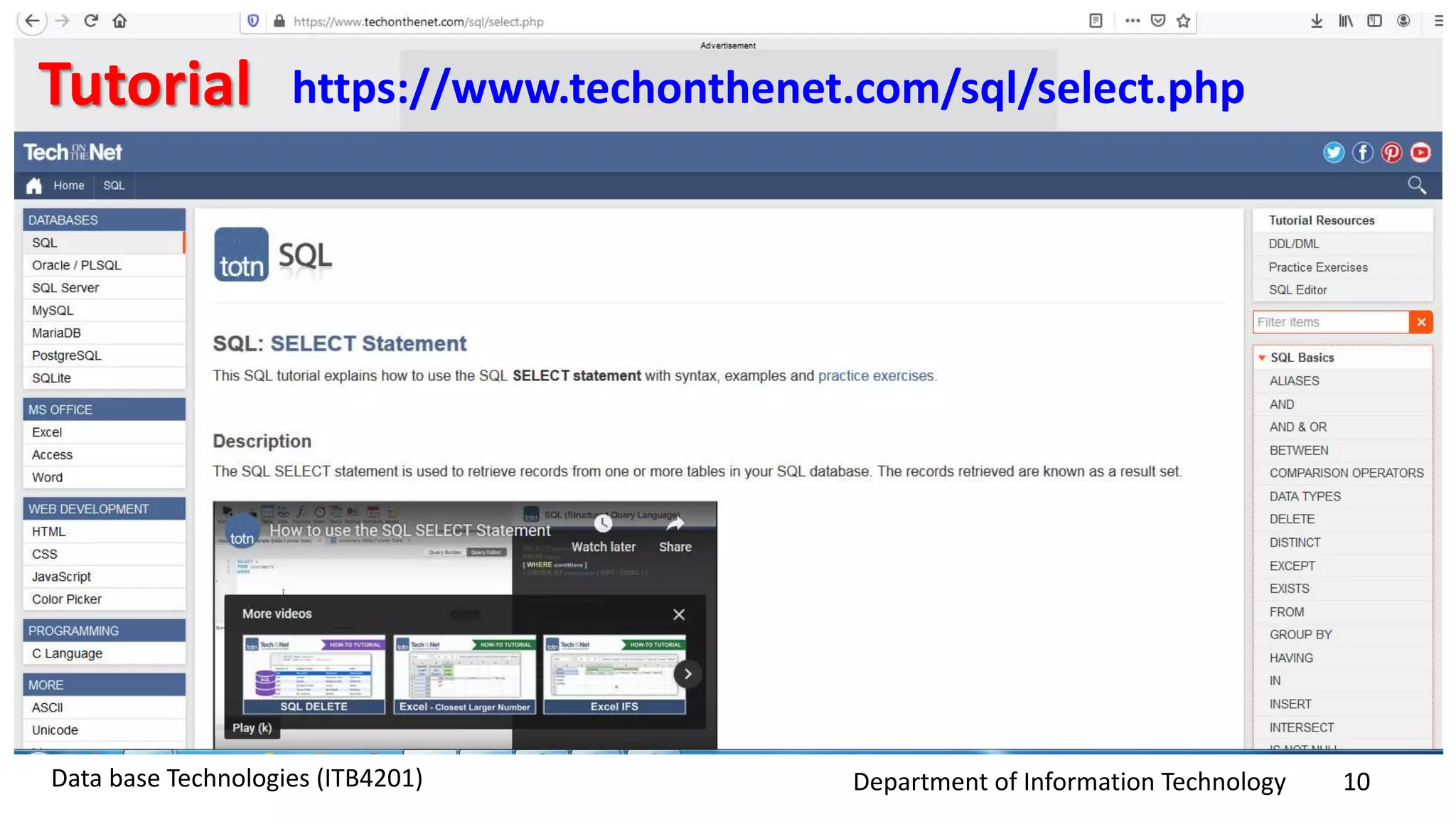 Sql Query Demo Pptx Databases Computer Software And Applications 8560
