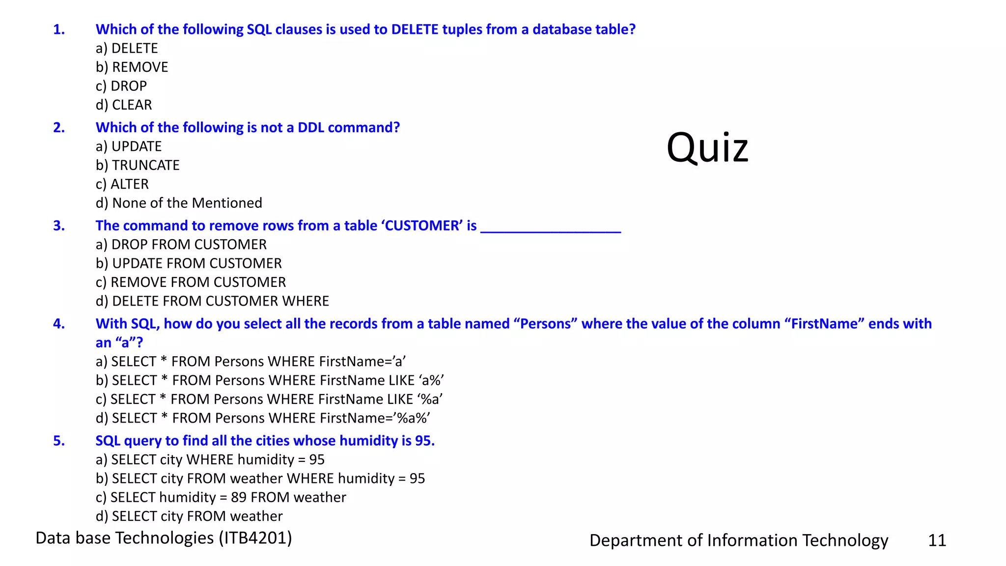 Sql Query Demo Pptx Databases Computer Software And Applications