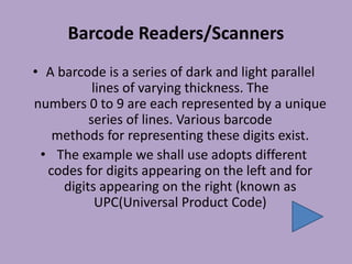 scanners touchscreen bar code readers | PPTX