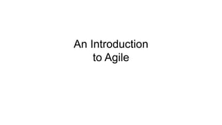 An Introduction to Agile | PPT